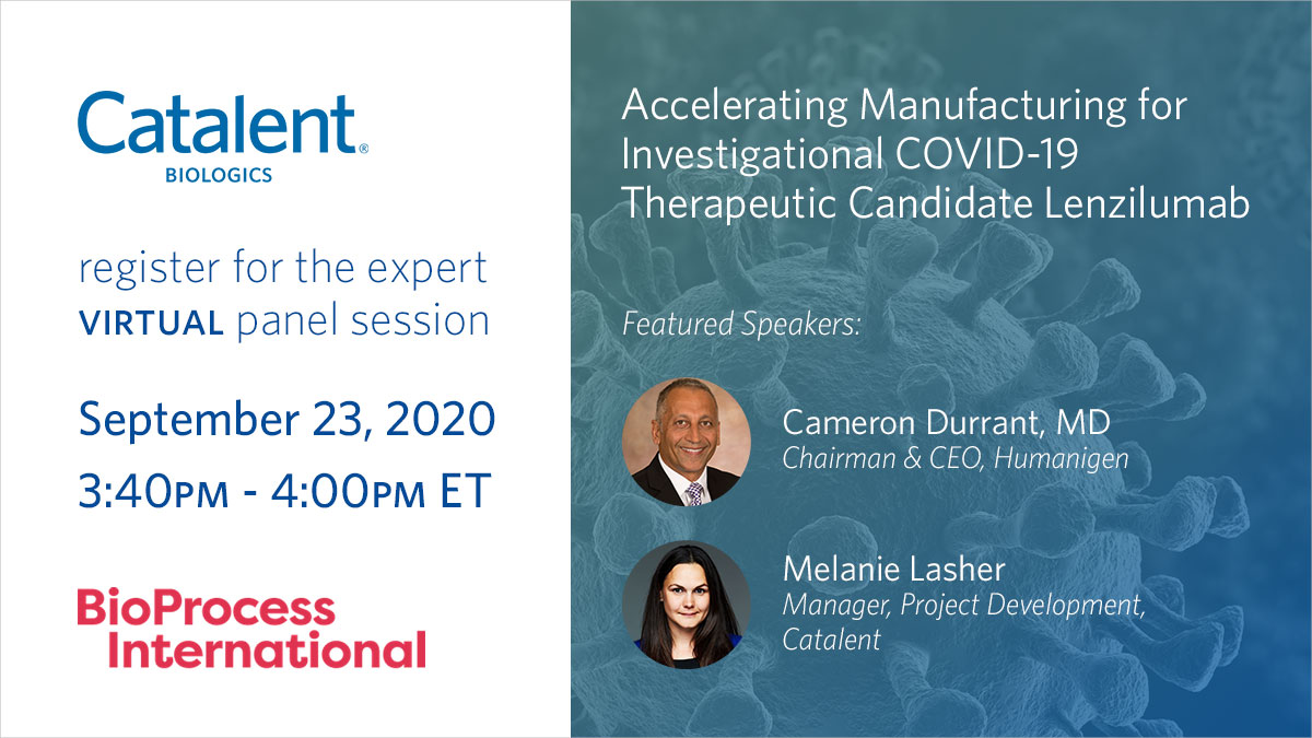 Catalent and Humanigen Present Scale Up of Monoclonal Antibody